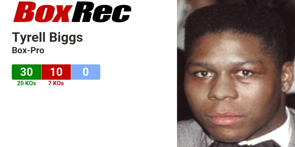 BoxRec: Tyrell Biggs