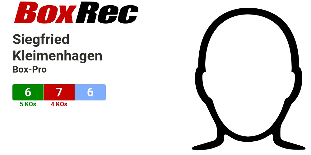 BoxRec: Siegfried Kleimenhagen