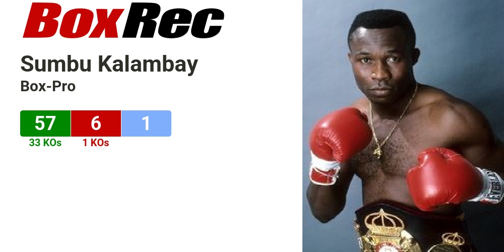 BoxRec: Sumbu Kalambay