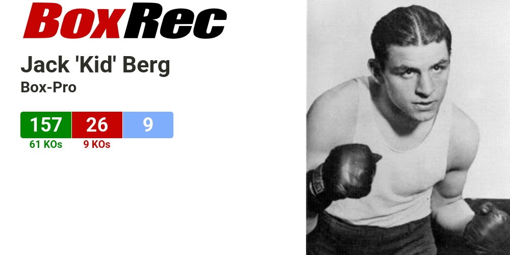 BoxRec: Jack 'Kid' Berg