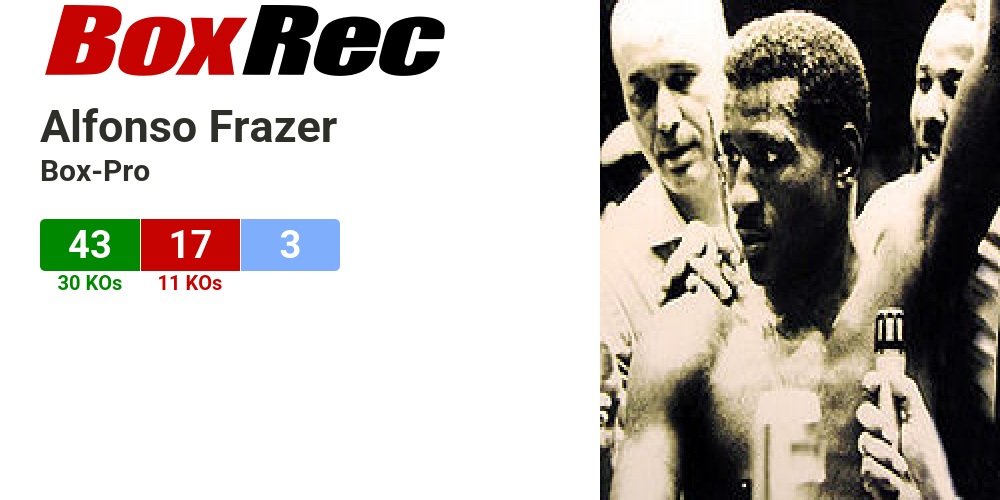 BoxRec: Alfonso Frazer