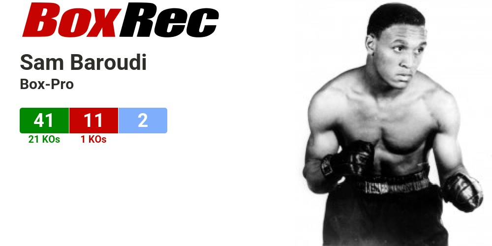 BoxRec: Sam Baroudi
