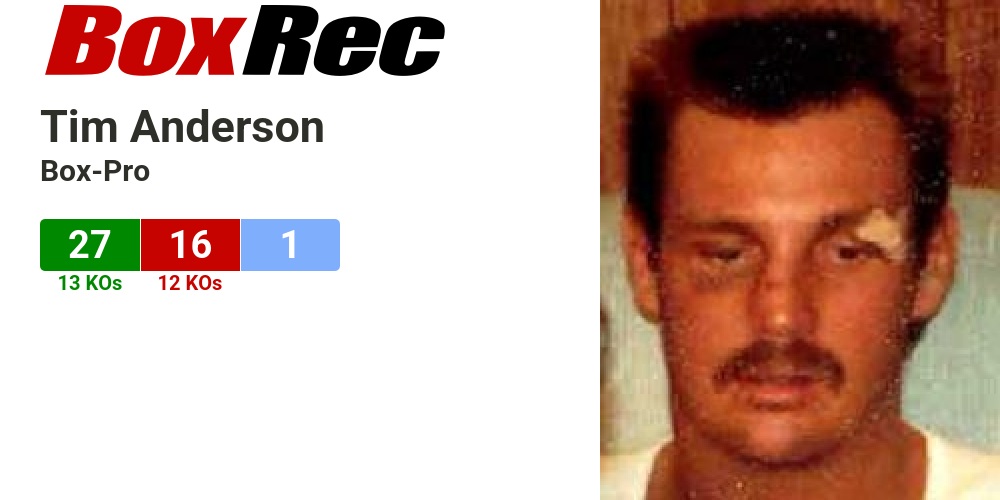 BoxRec: Tim Anderson