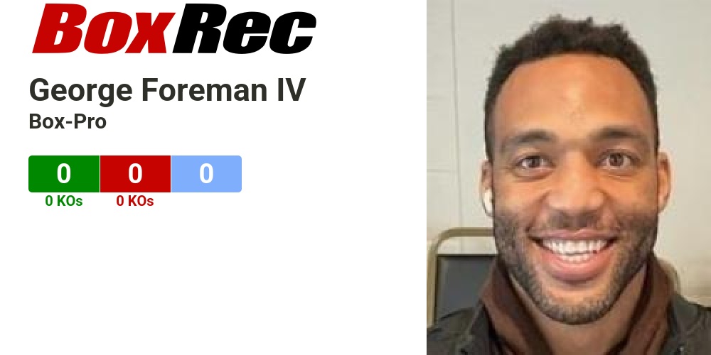BoxRec: George Foreman IV