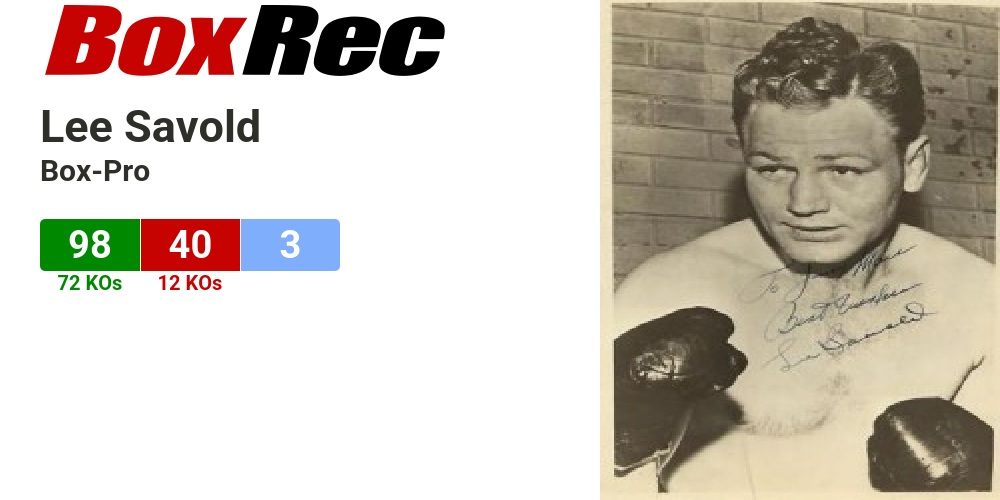 BoxRec: Lee Savold