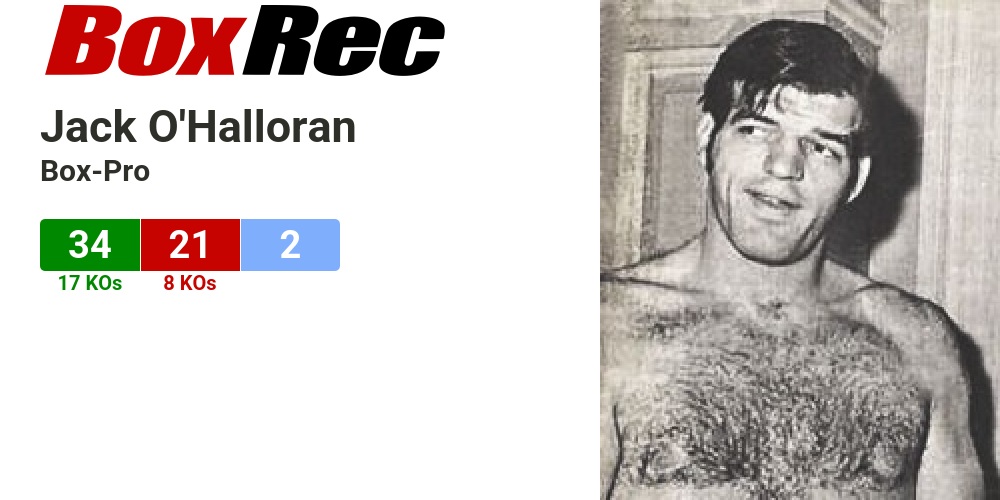 BoxRec: Jack O'Halloran