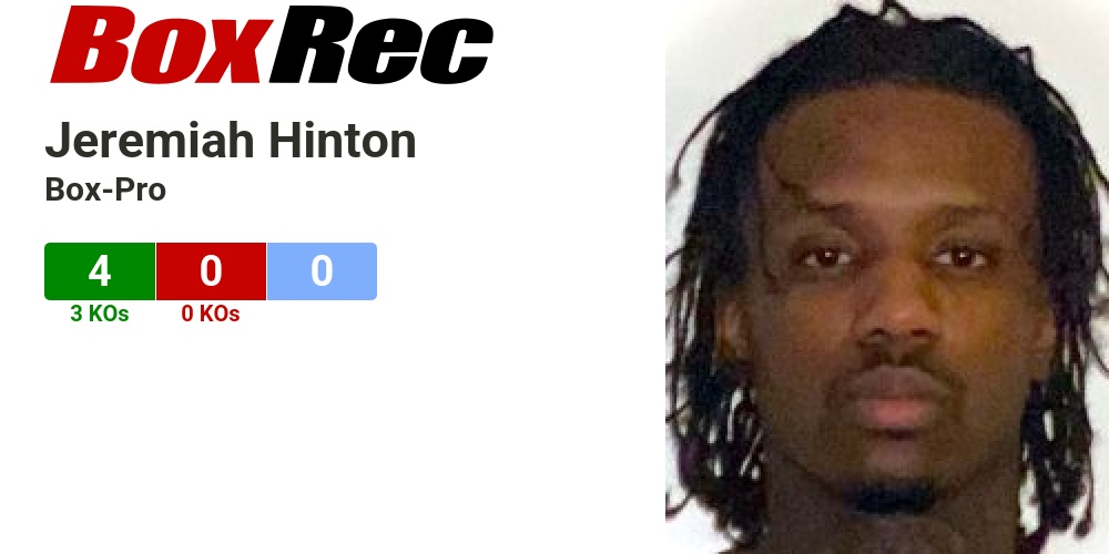 BoxRec: Jeremiah Hinton