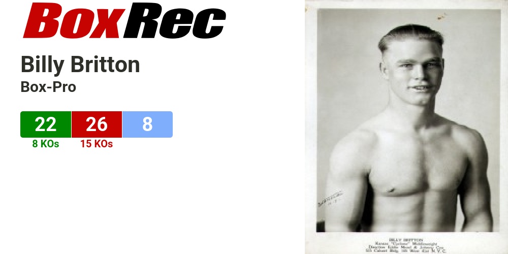 BoxRec: Billy Britton