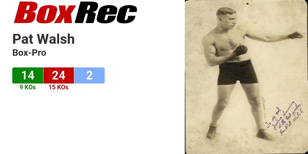 BoxRec: Pat Walsh