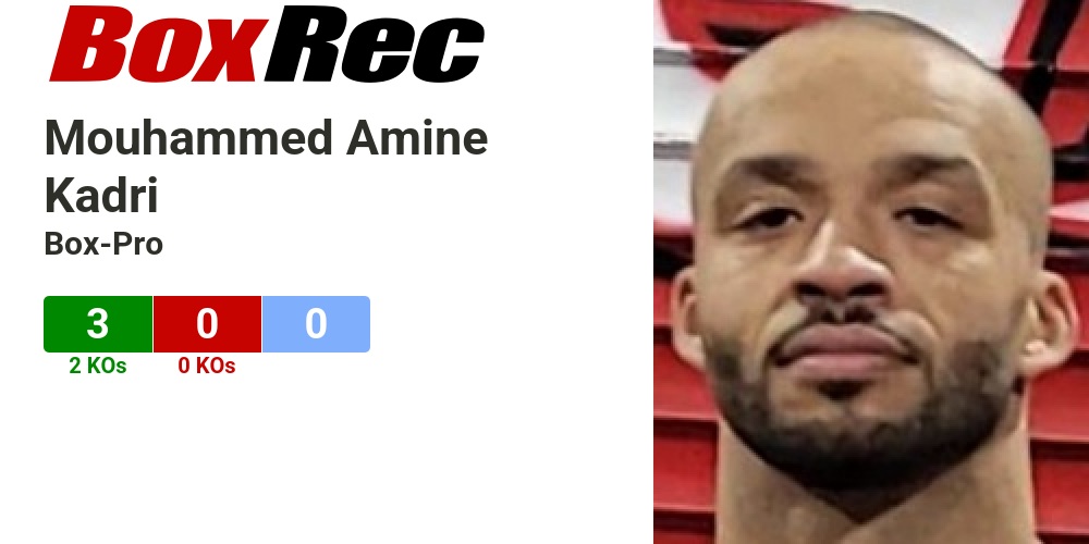 BoxRec: Mouhammed Amine Kadri