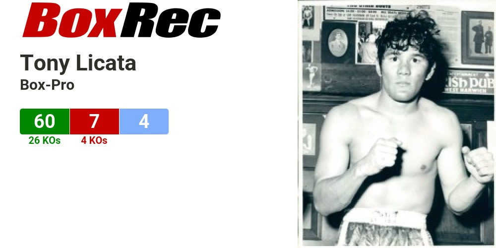 BoxRec: Tony Licata
