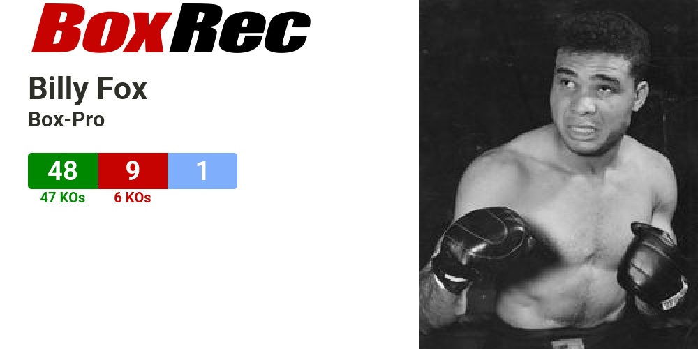 BoxRec: Billy Fox