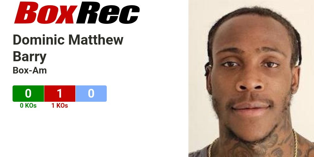 BoxRec: Dominic Matthew Barry