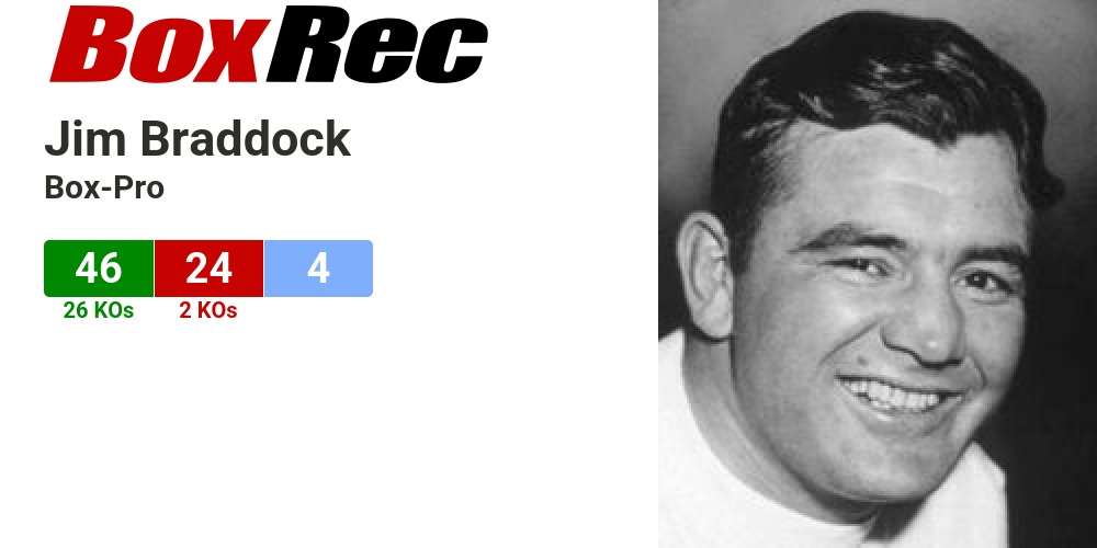 BoxRec: Jim Braddock