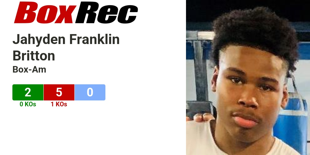 BoxRec: Jahyden Franklin Britton