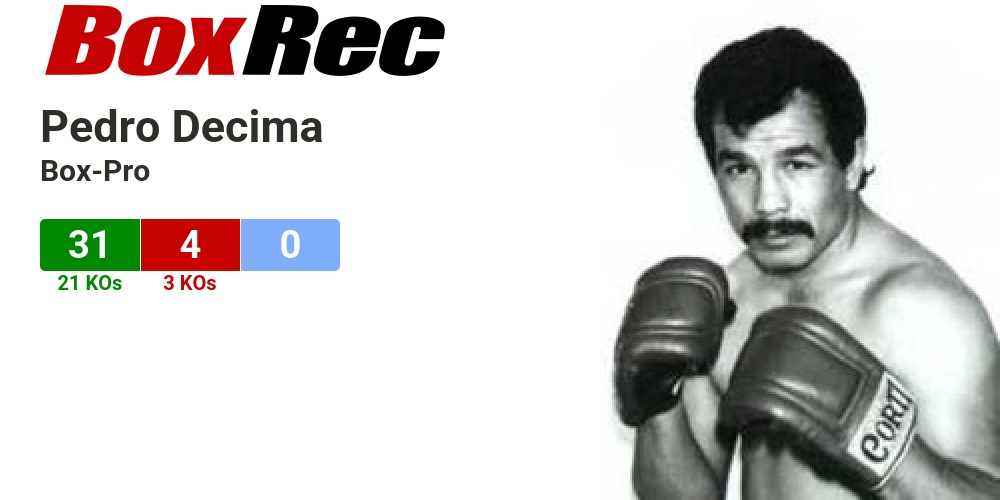 BoxRec: Pedro Decima