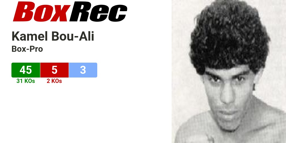 BoxRec: Kamel Bou-Ali