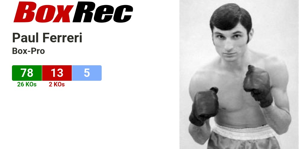 BoxRec: Paul Ferreri
