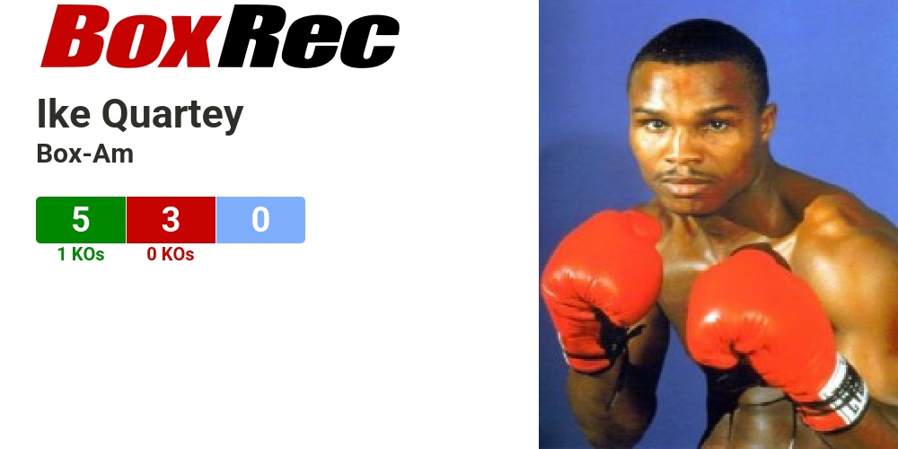 BoxRec: Ike Quartey