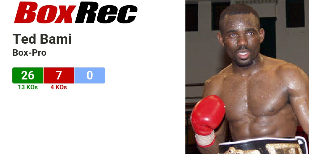 BoxRec: Ted Bami