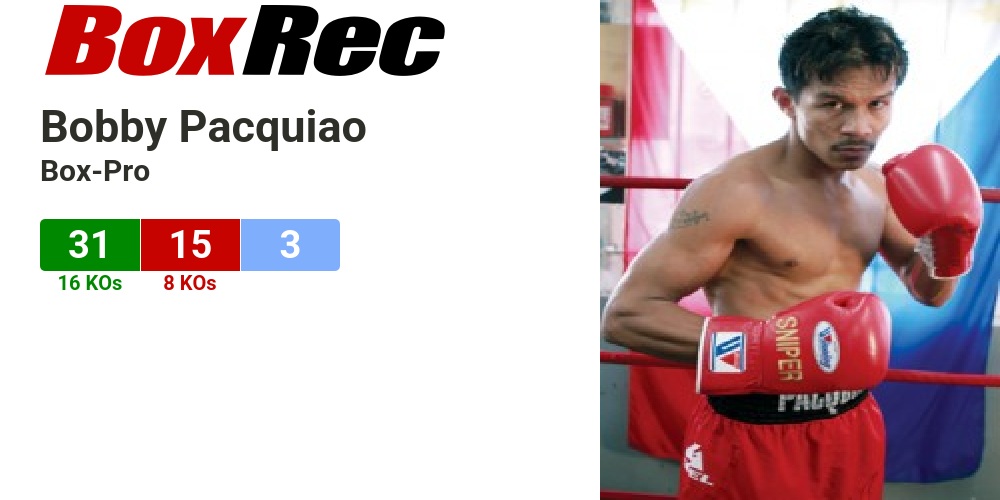 BoxRec: Bobby Pacquiao