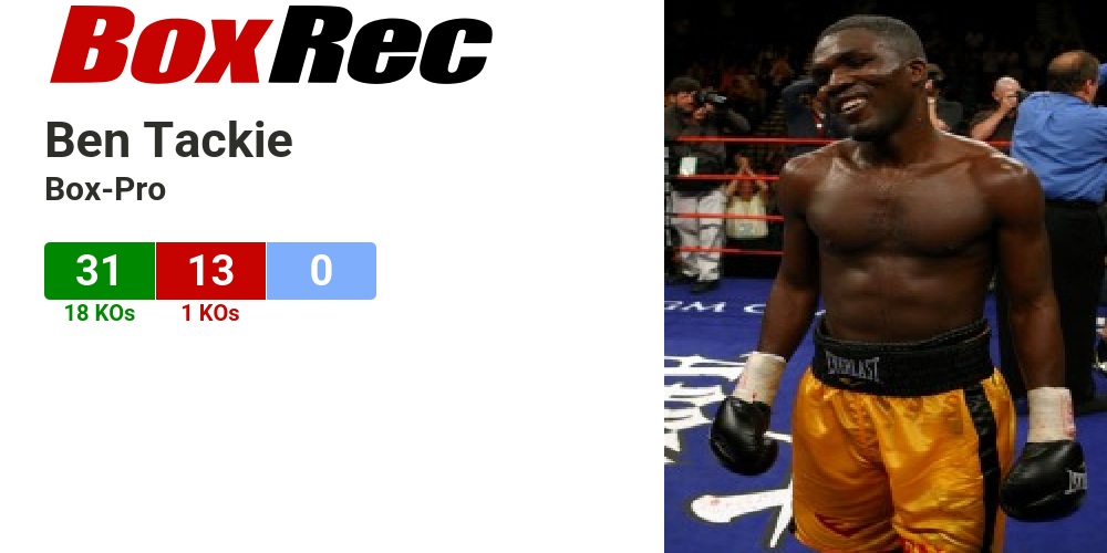 BoxRec: Ben Tackie