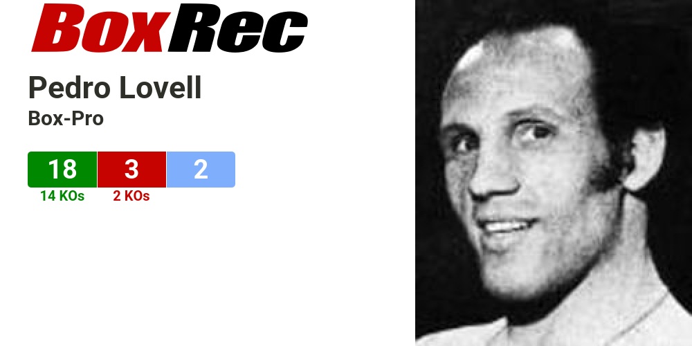 BoxRec: Pedro Lovell