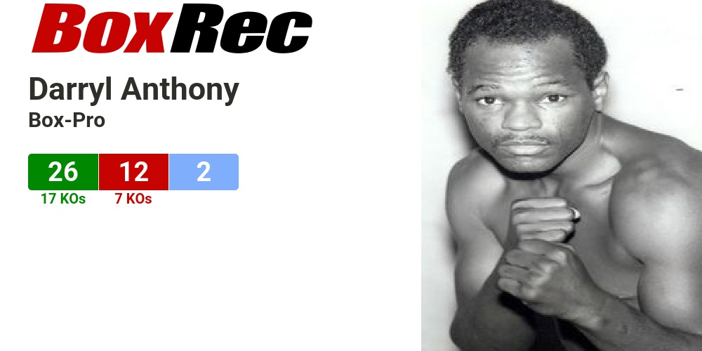 BoxRec: Darryl Anthony