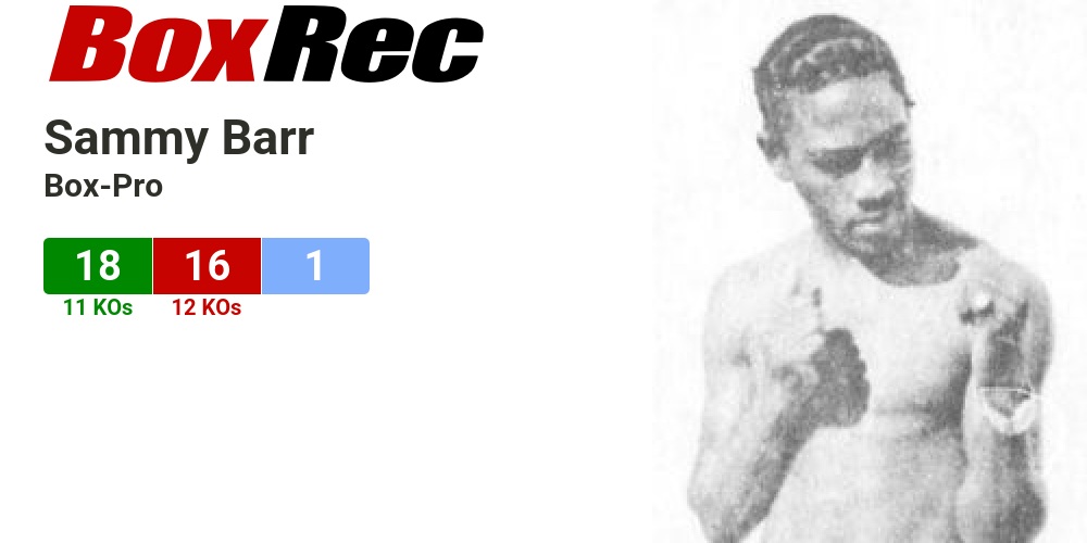 BoxRec: Sammy Barr