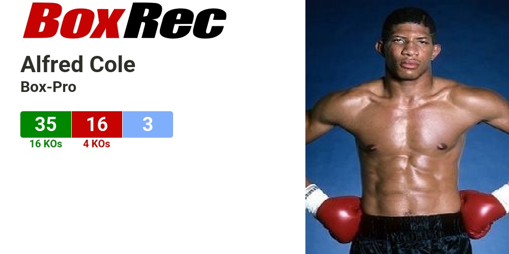 BoxRec: Alfred Cole