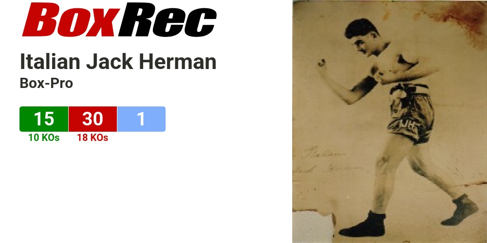 BoxRec: Italian Jack Herman
