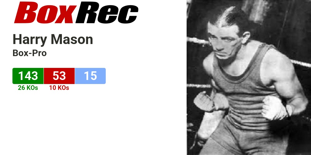 BoxRec: Harry Mason