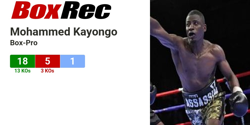 BoxRec: Mohammed Kayongo