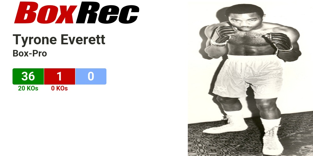BoxRec: Tyrone Everett