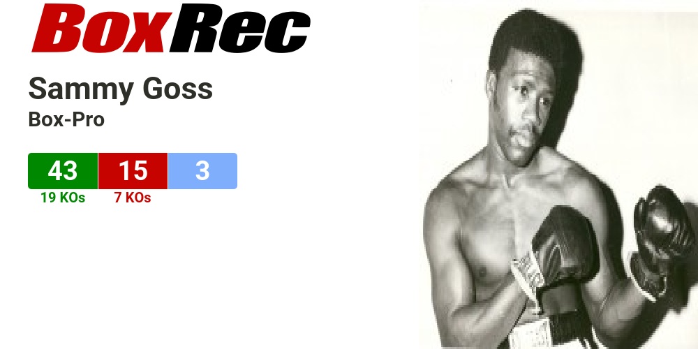 BoxRec: Sammy Goss