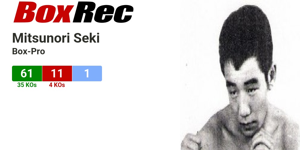 BoxRec: Mitsunori Seki