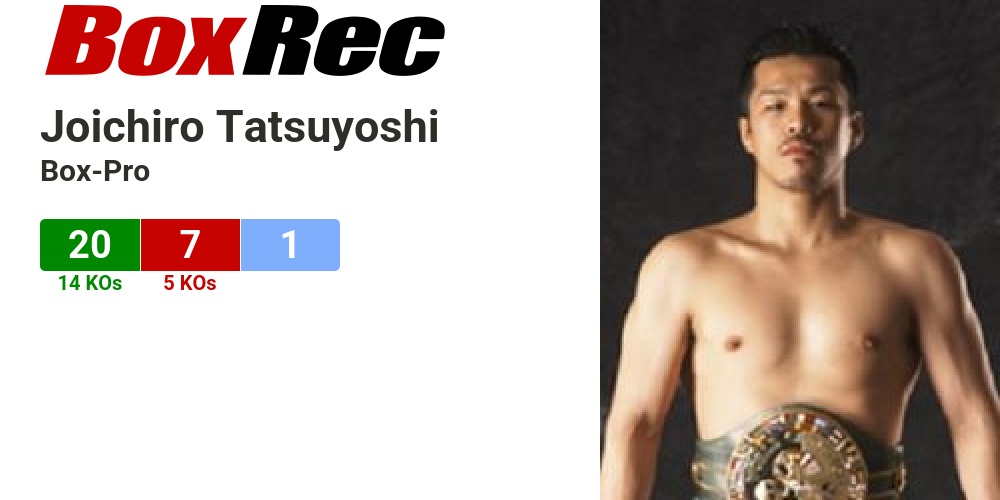 BoxRec: Joichiro Tatsuyoshi