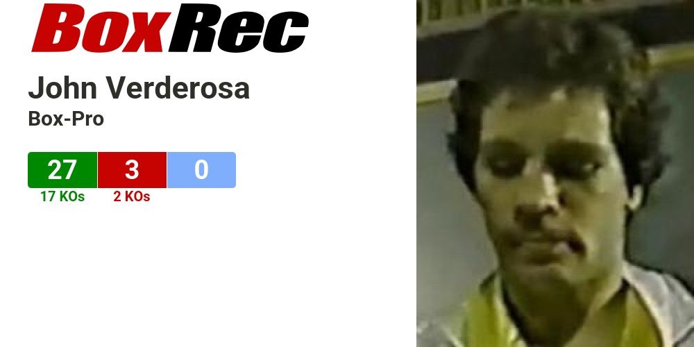 BoxRec: John Verderosa