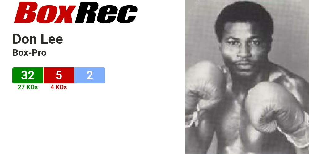BoxRec: Don Lee