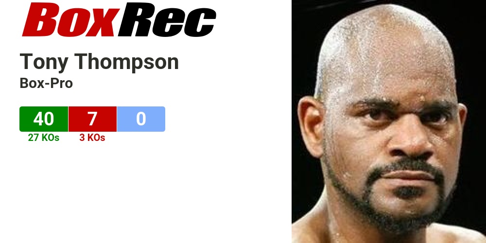BoxRec: Tony Thompson