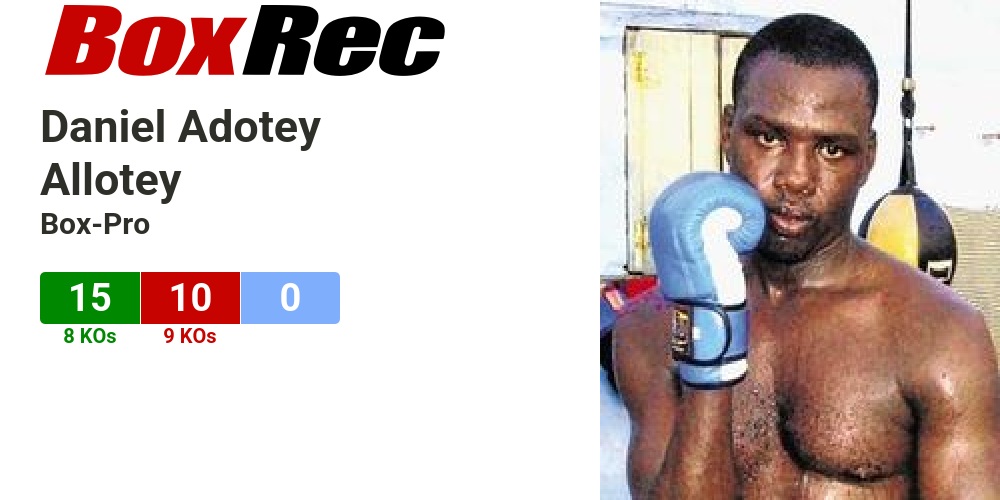 BoxRec: Daniel Adotey Allotey