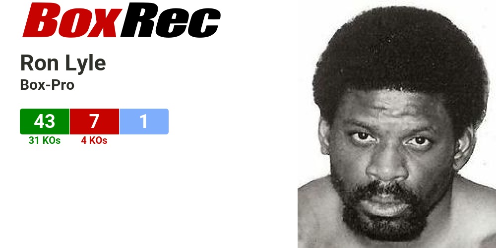 BoxRec: Ron Lyle