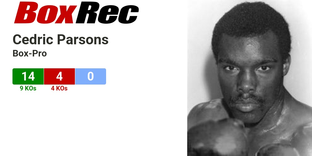 BoxRec: Cedric Parsons