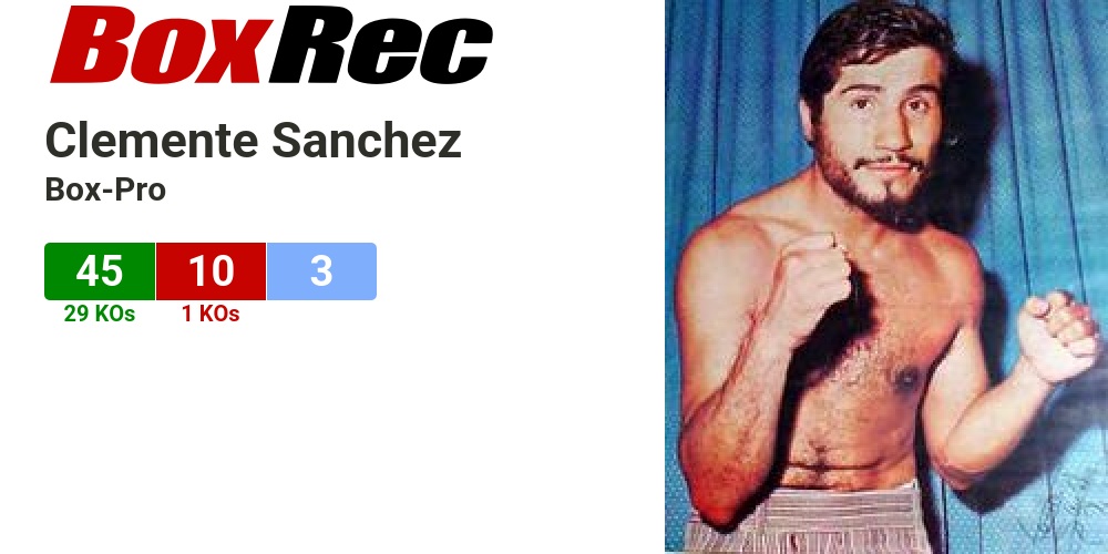 BoxRec: Clemente Sanchez