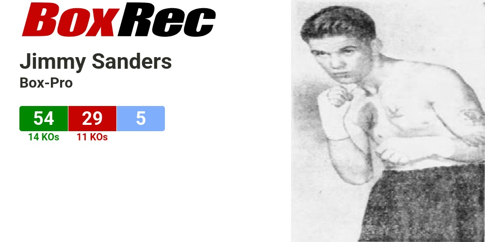BoxRec: Jimmy Sanders