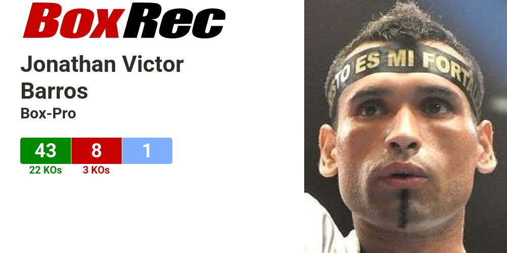 BoxRec: Jonathan Victor Barros