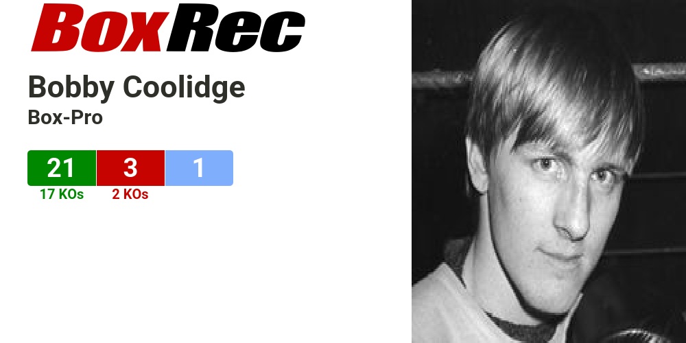 BoxRec: Bobby Coolidge