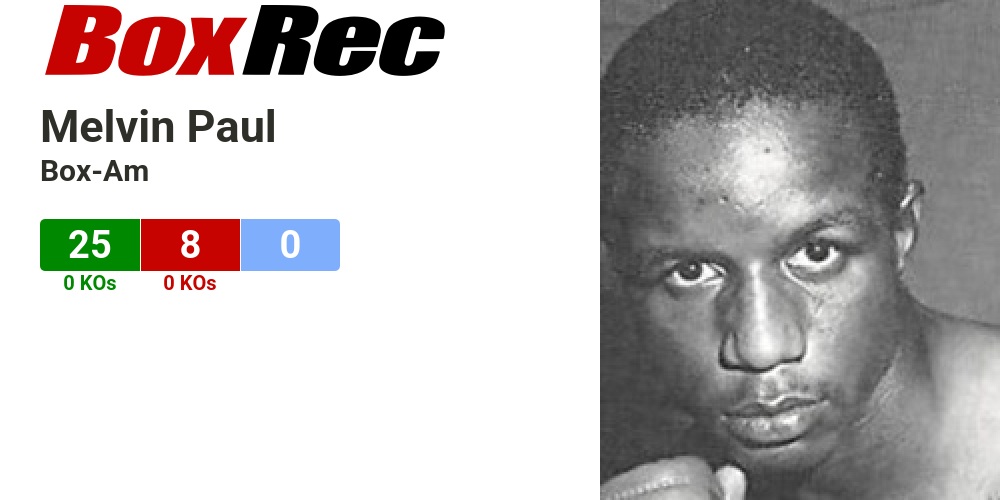 BoxRec: Melvin Paul