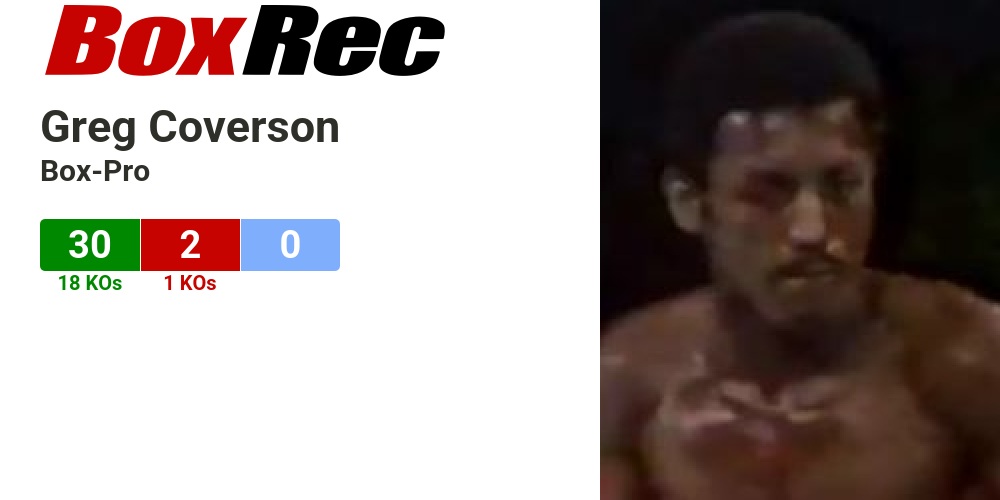 BoxRec: Greg Coverson
