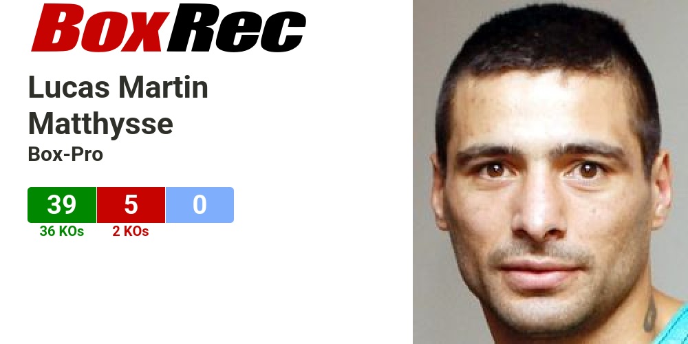 BoxRec: Lucas Martin Matthysse